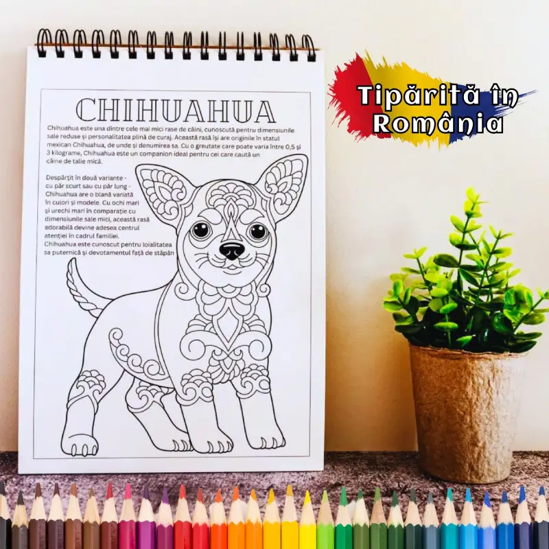 Carte de colorat cu caini, Gasca Vesela de Caini, MAGIA CARTII, A4, 46 ...